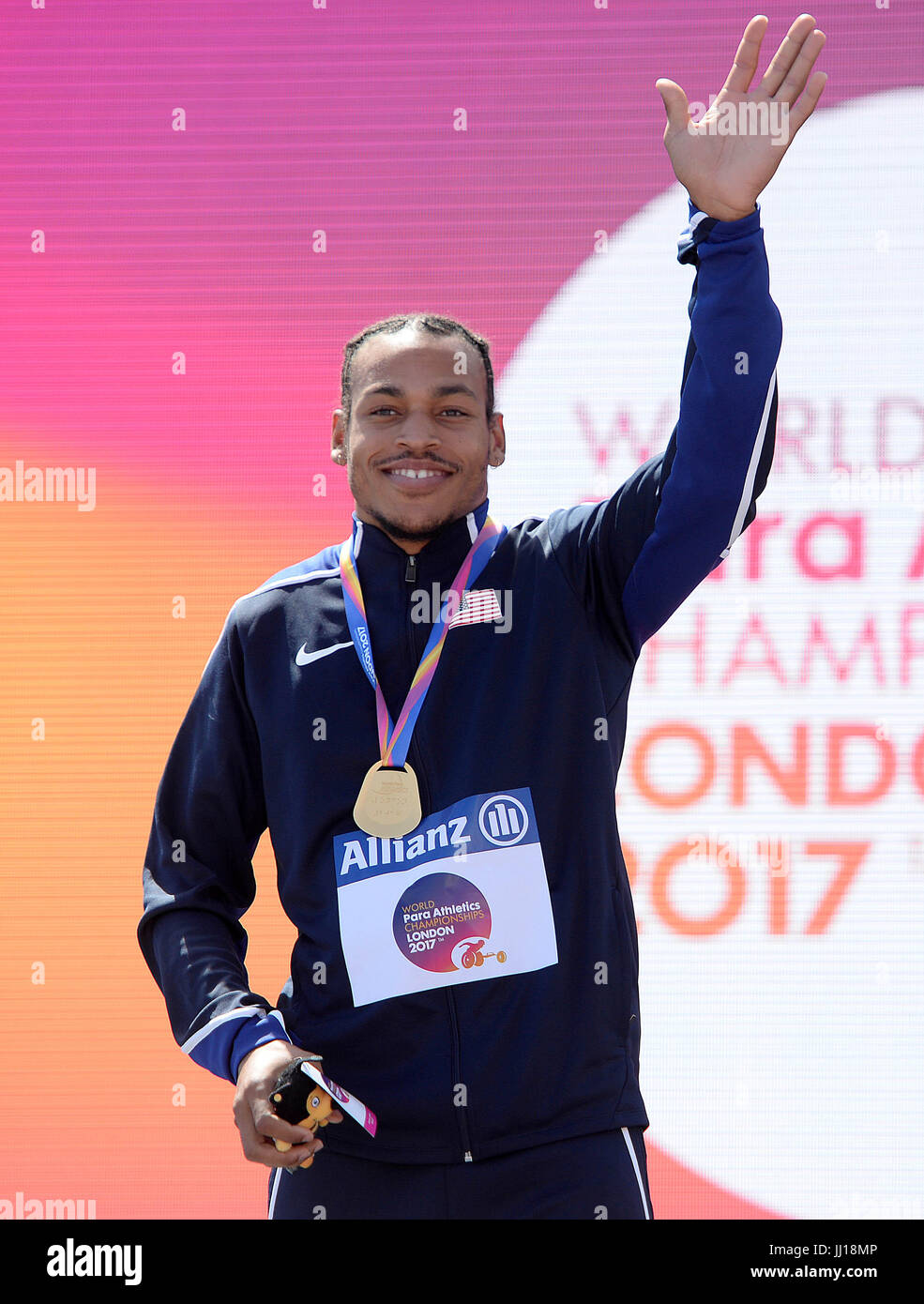 USA's Roderick Townsend-Roberts with his gold medal after Men's High ...