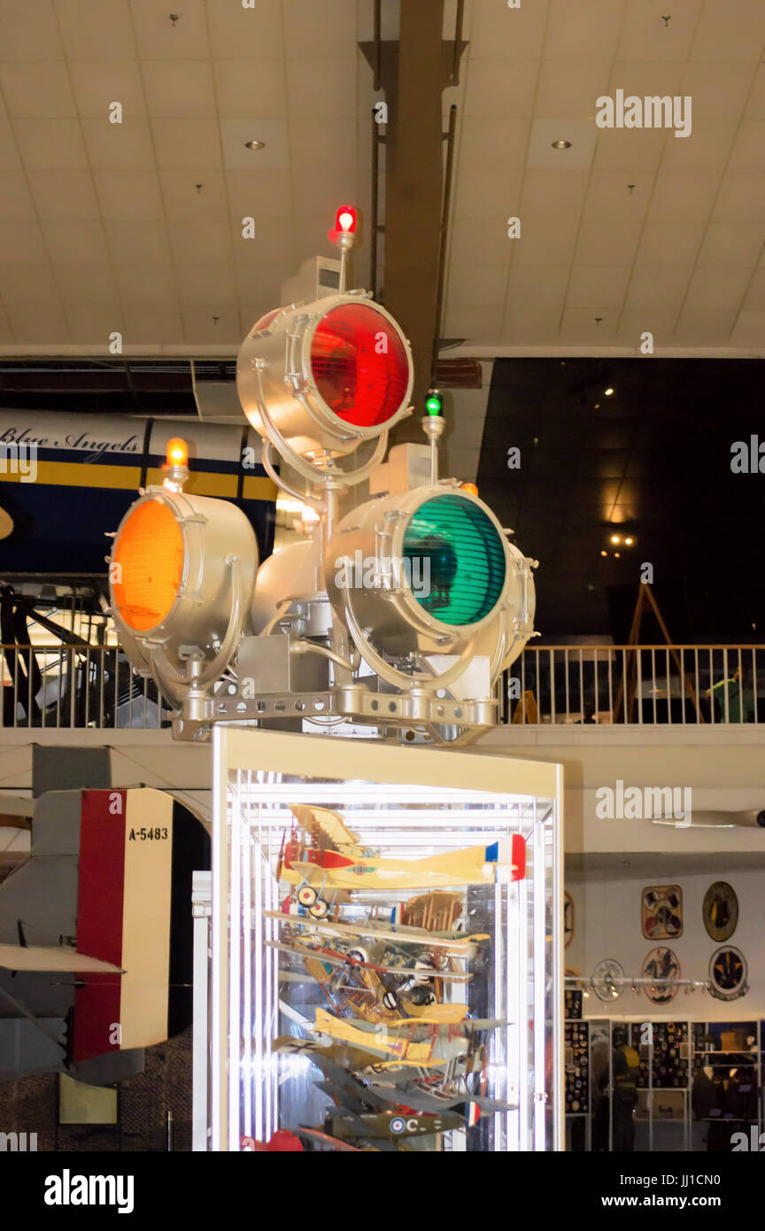 An airport tower control beacon at museum display Stock Photo - Alamy