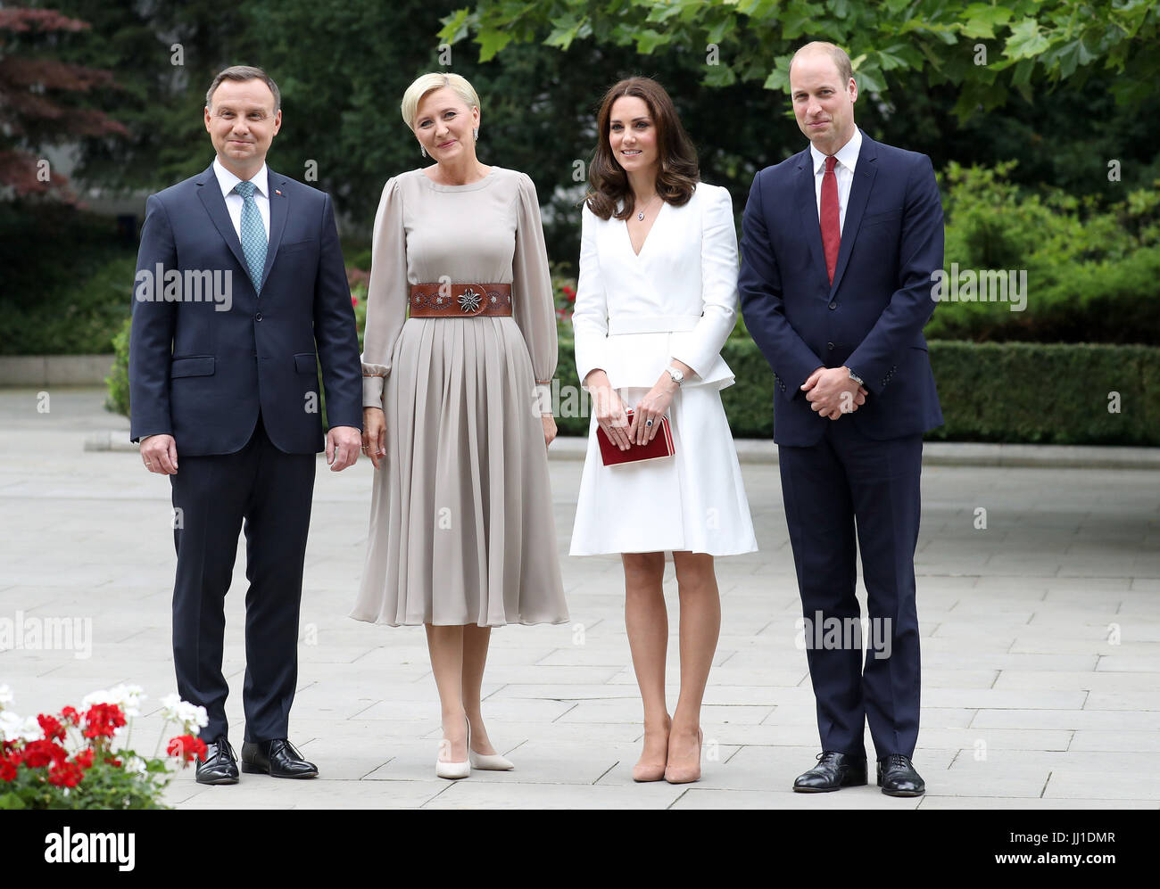 The Duke and Duchess of Cambridge meet President Andrzej Duda and his ...