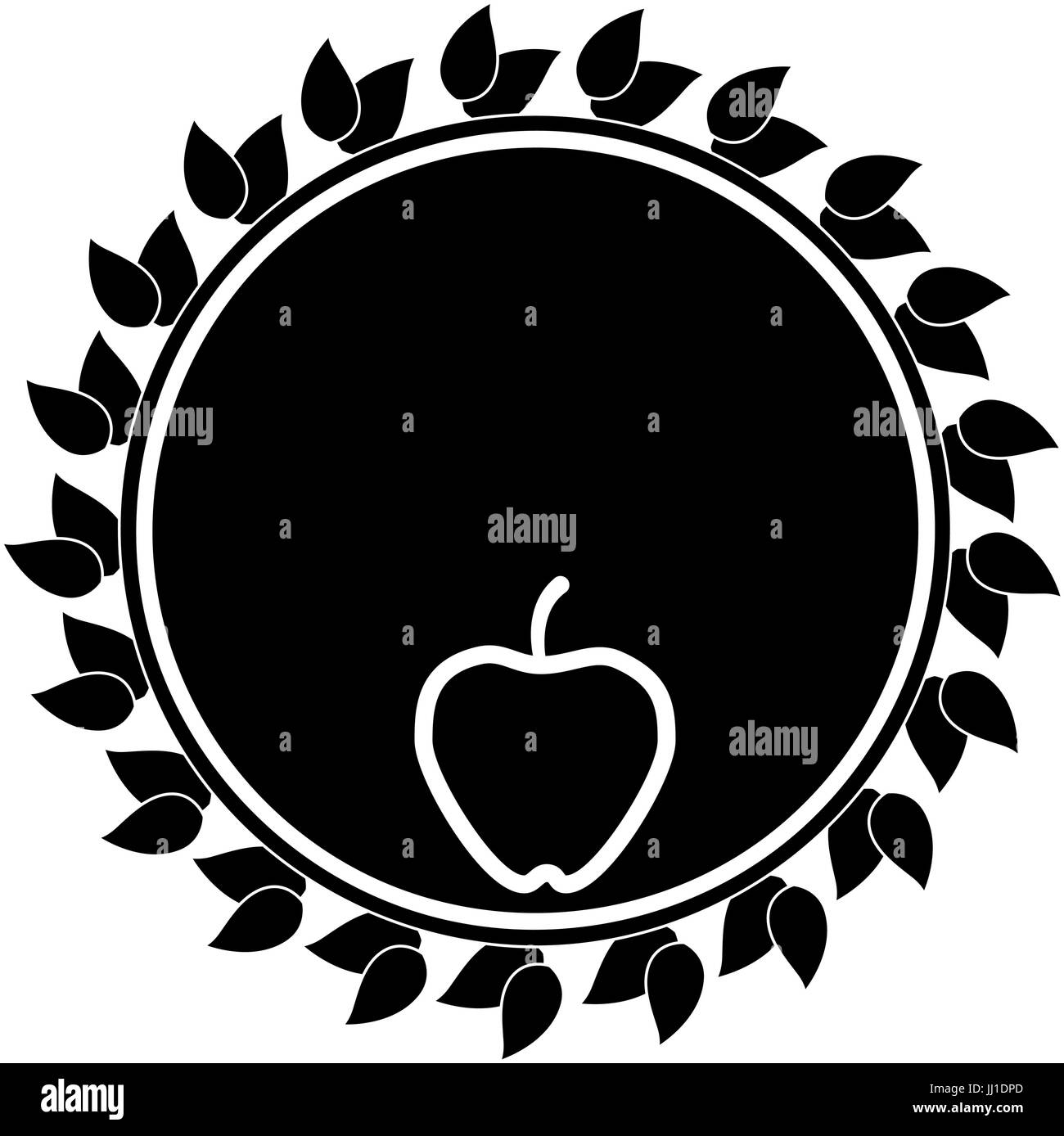 decorative frame with leaves icon Stock Vector Image & Art - Alamy