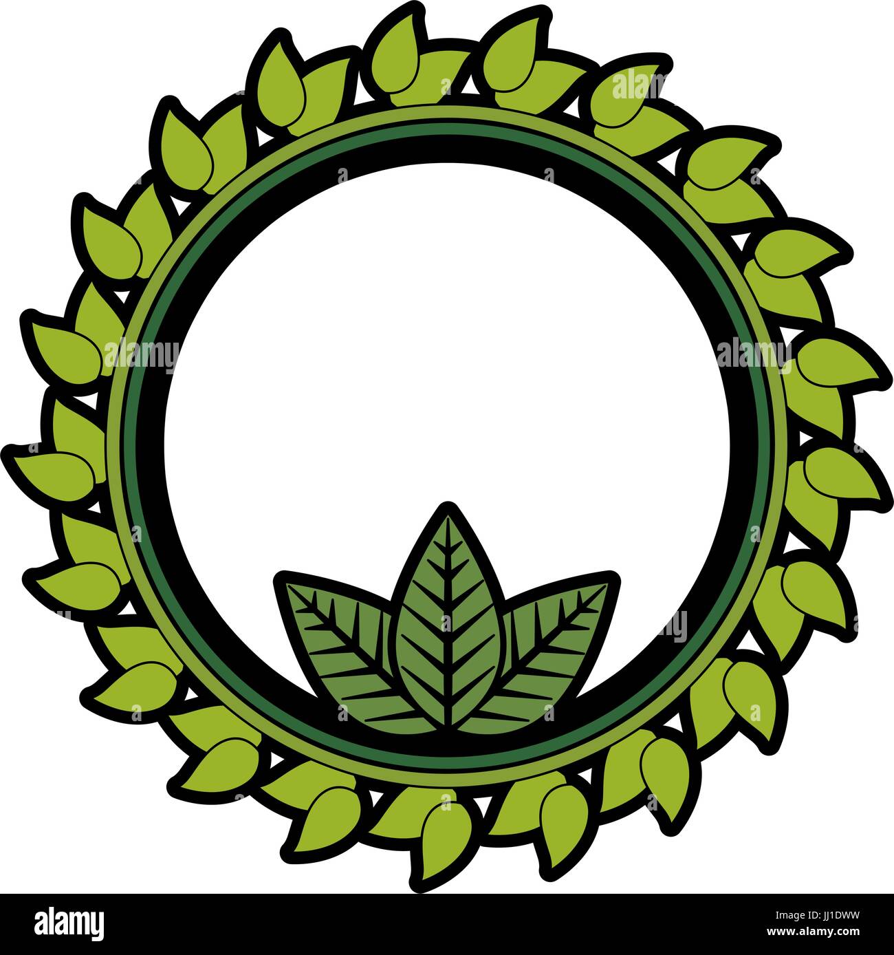 decorative frame with leaves icon Stock Vector Image & Art - Alamy