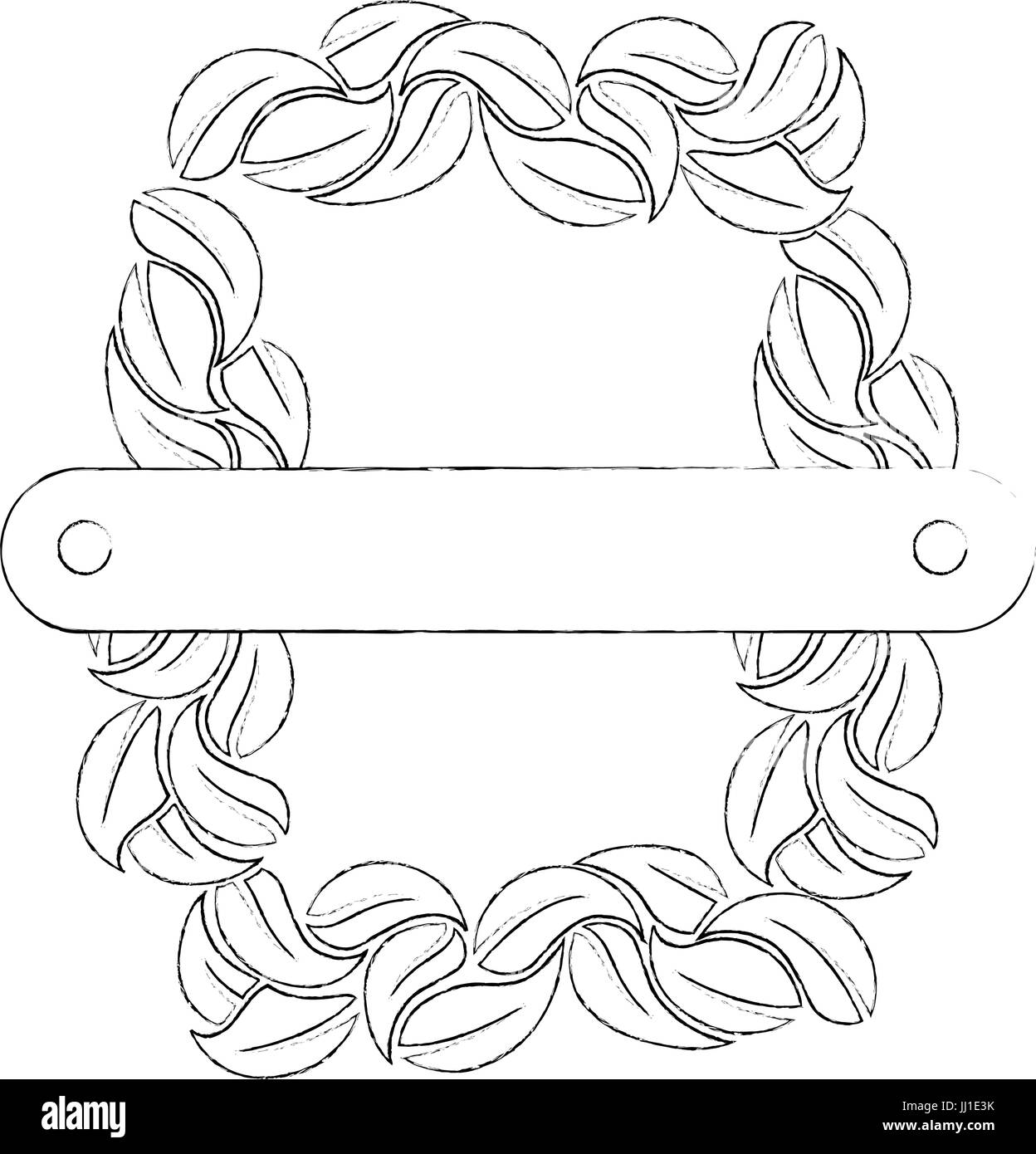 decorative frame with leaves icon Stock Vector Image & Art - Alamy