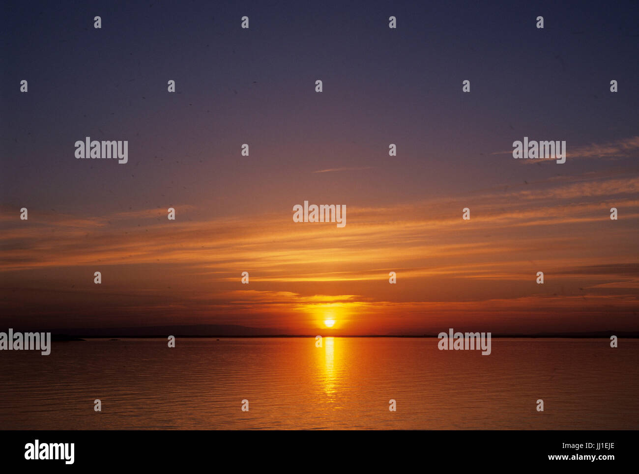 Potholes Reservoir sunset, Potholes Wildlife Area, Washington Stock ...