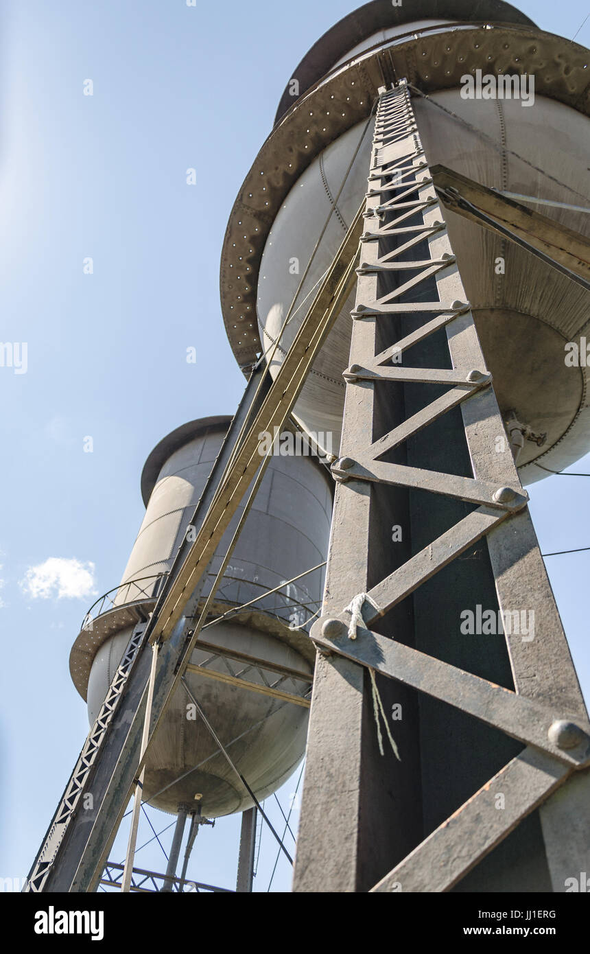 PORTO VELHO, BRAZIL - JUNE 15, 2017: Three water tanks imported to ...