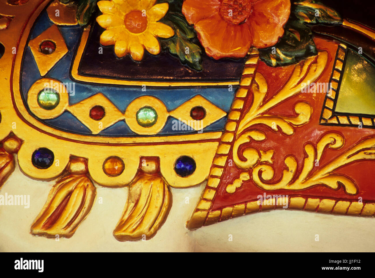 Looff Carousel horse detail, Riverfront Park, Spokane, Washington Stock ...