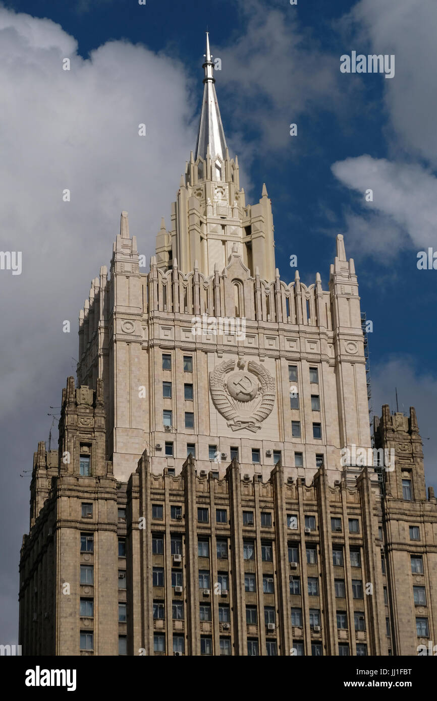 The building of the Ministry of Foreign Affairs of Russia headquarters ...