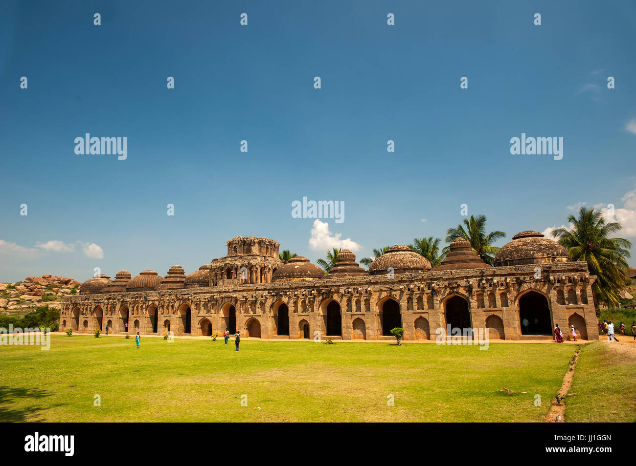 Elephant Stables complex, Hampi, Karnataka, India Stock Photo - Alamy