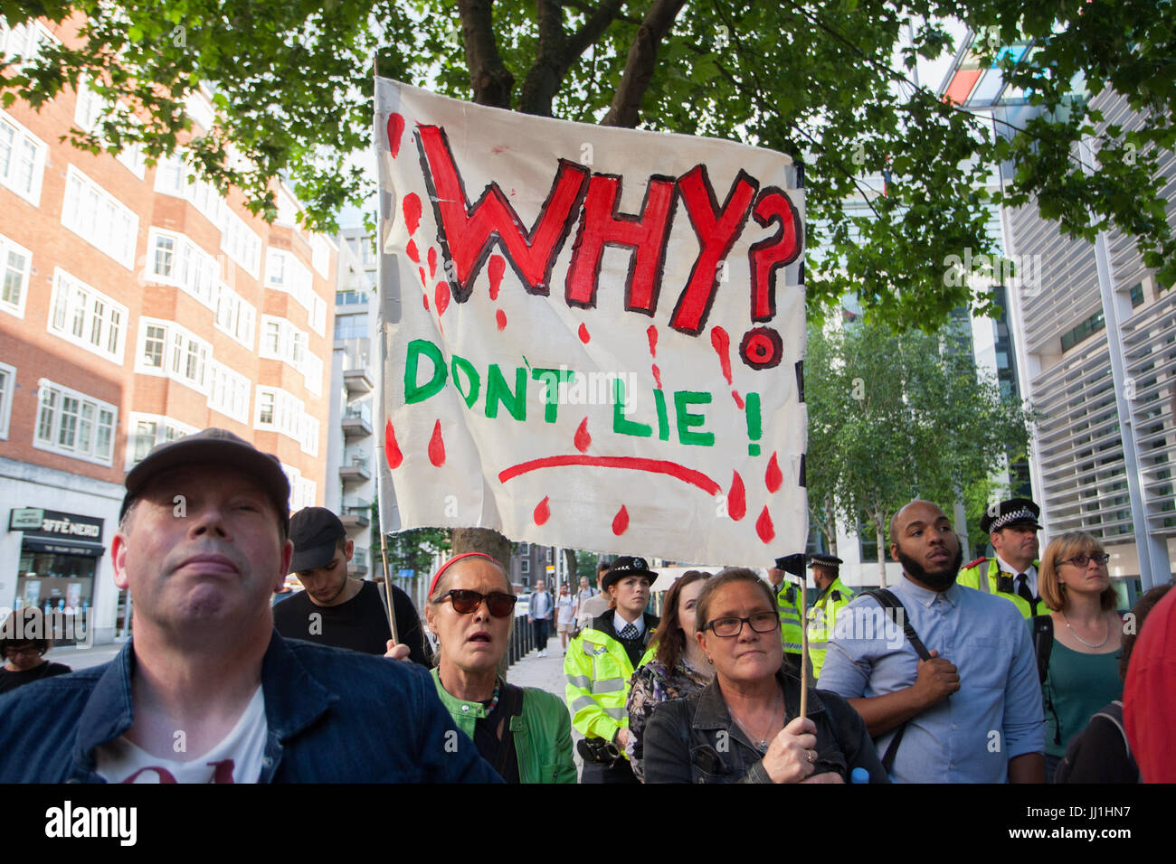 Protest outside the home office in Marsham Street calling for justice ...