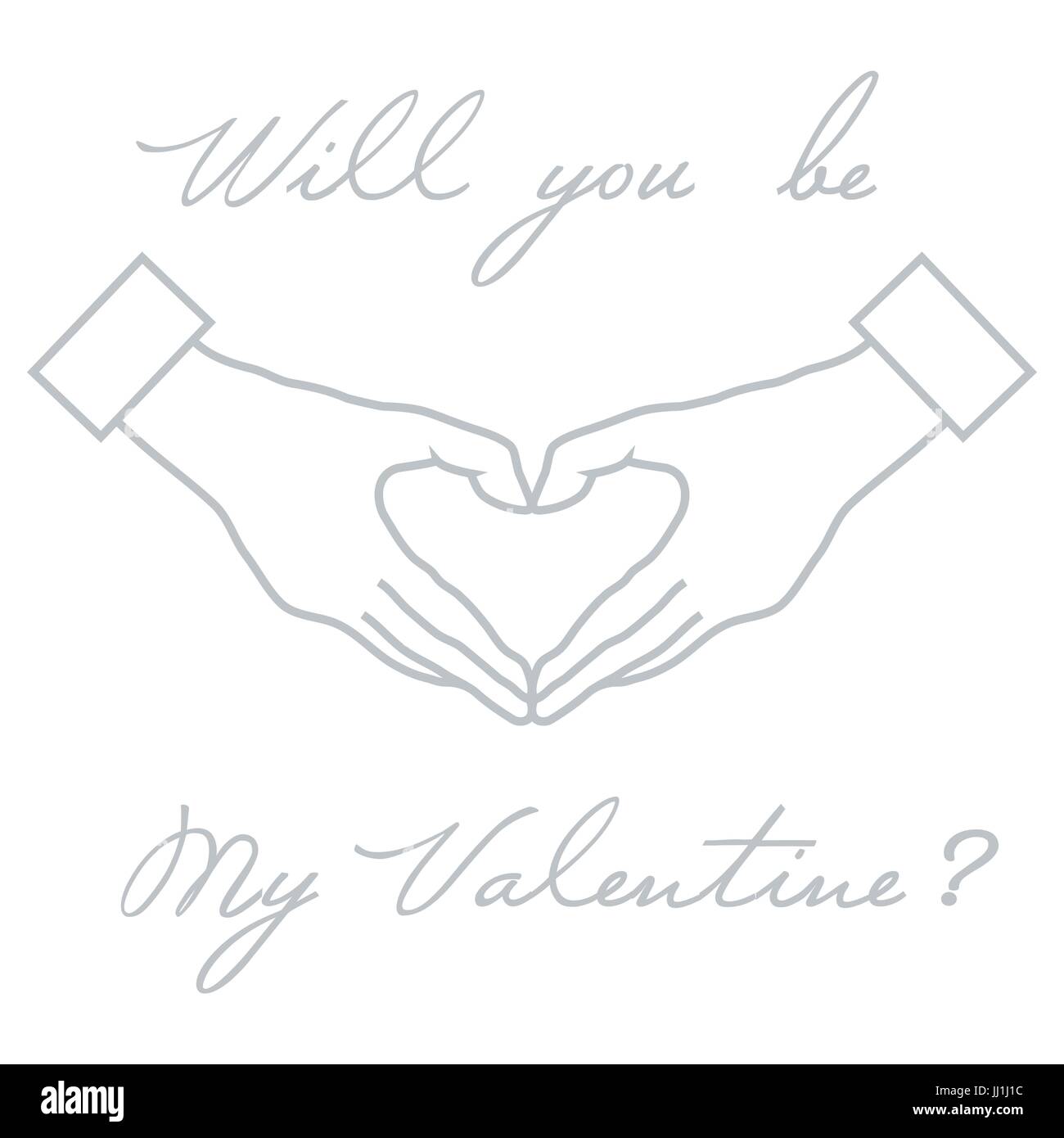 Cute vector illustration: hand making a heart shape. Love symbol ...