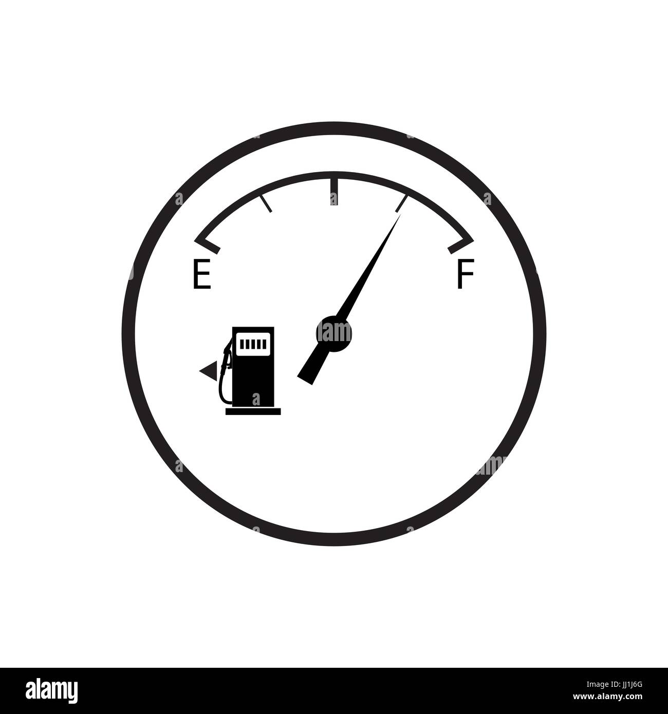 Stylized icon of the automobile fuel sensor on a white background Stock ...