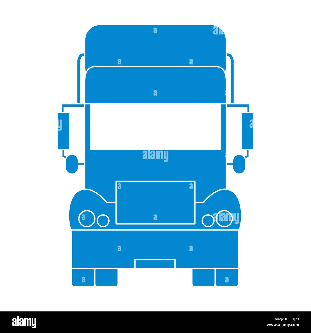 Stylized icon of the truck front on a white background Stock Vector ...