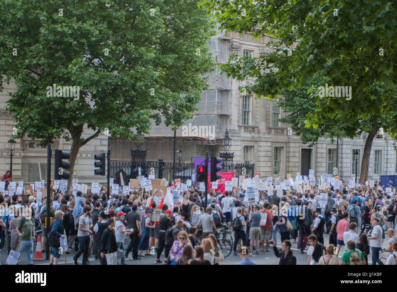 Protest march to Downing Street from outside the home office in Marsham ...