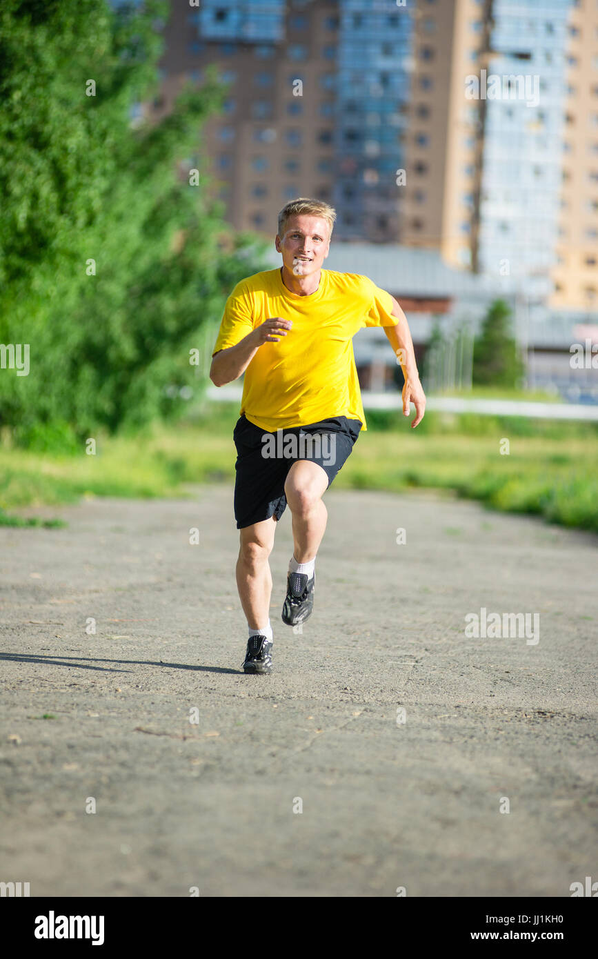 Male walk jog city hi-res stock photography and images - Alamy