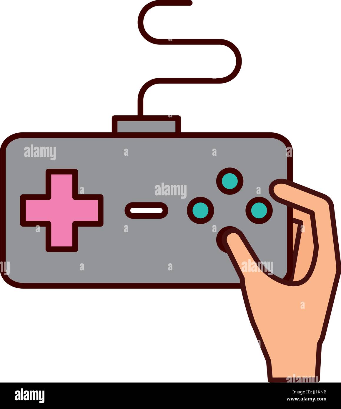 hands with video game control icon vector illustration design Stock ...