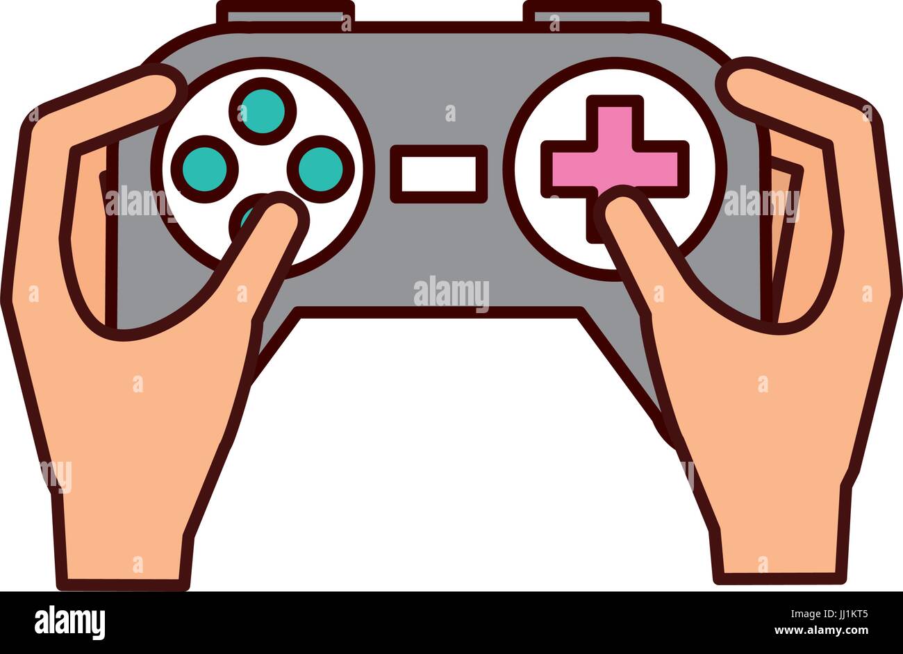 hands with video game control icon vector illustration design Stock ...