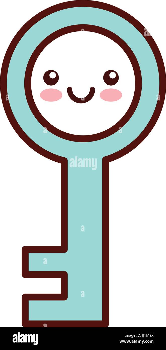 antique key kawaii character vector illustration design Stock Vector ...