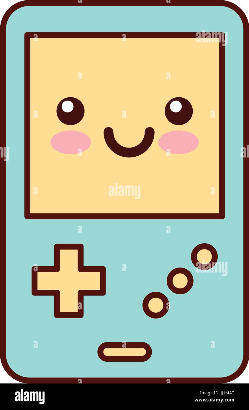 Portable video game console kawaii character vector illustration design ...