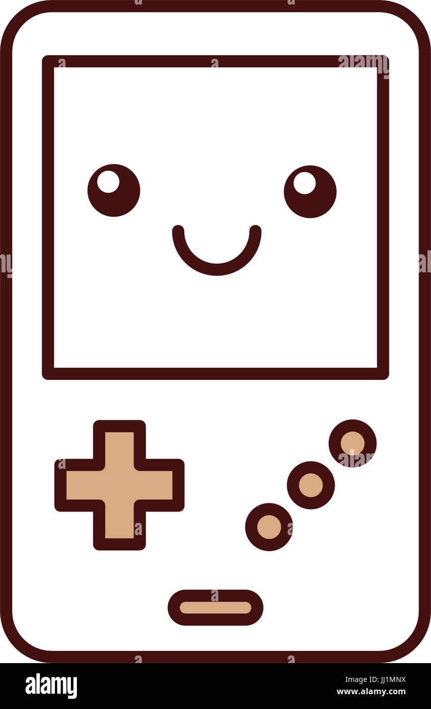 Portable video game console kawaii character vector illustration design ...