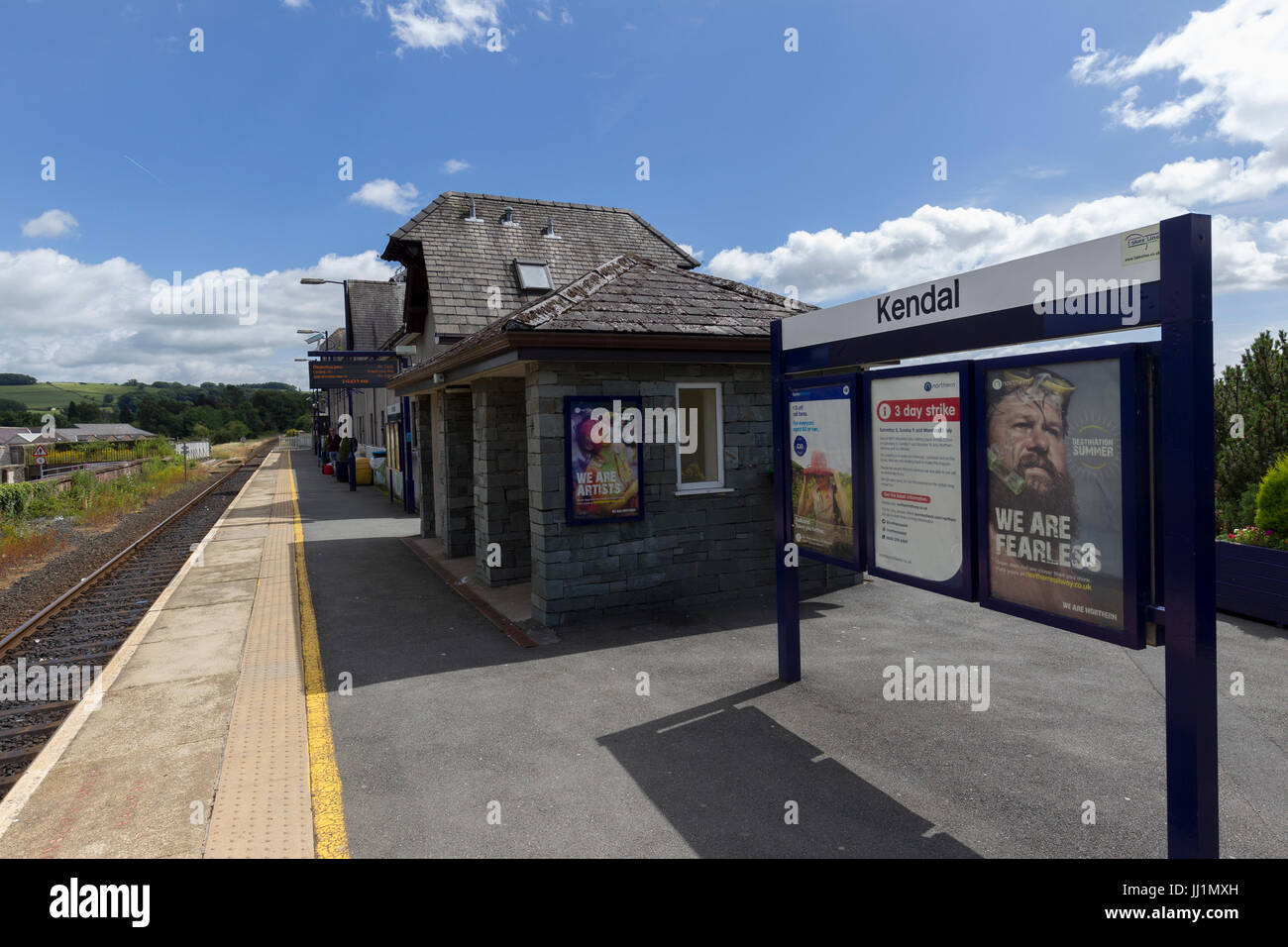 Kendal branch Line railway Station Cumbria Stock Photo - Alamy