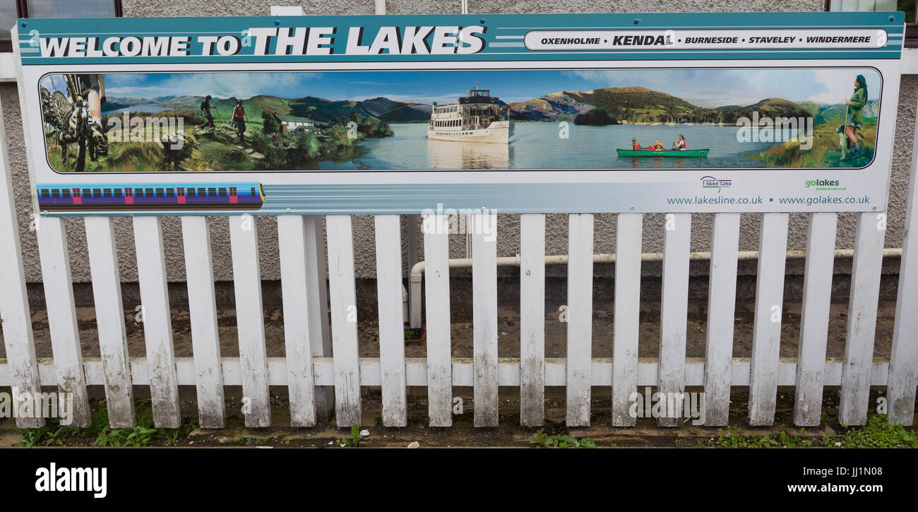 Kendal branch Line railway Station Cumbria Stock Photo - Alamy