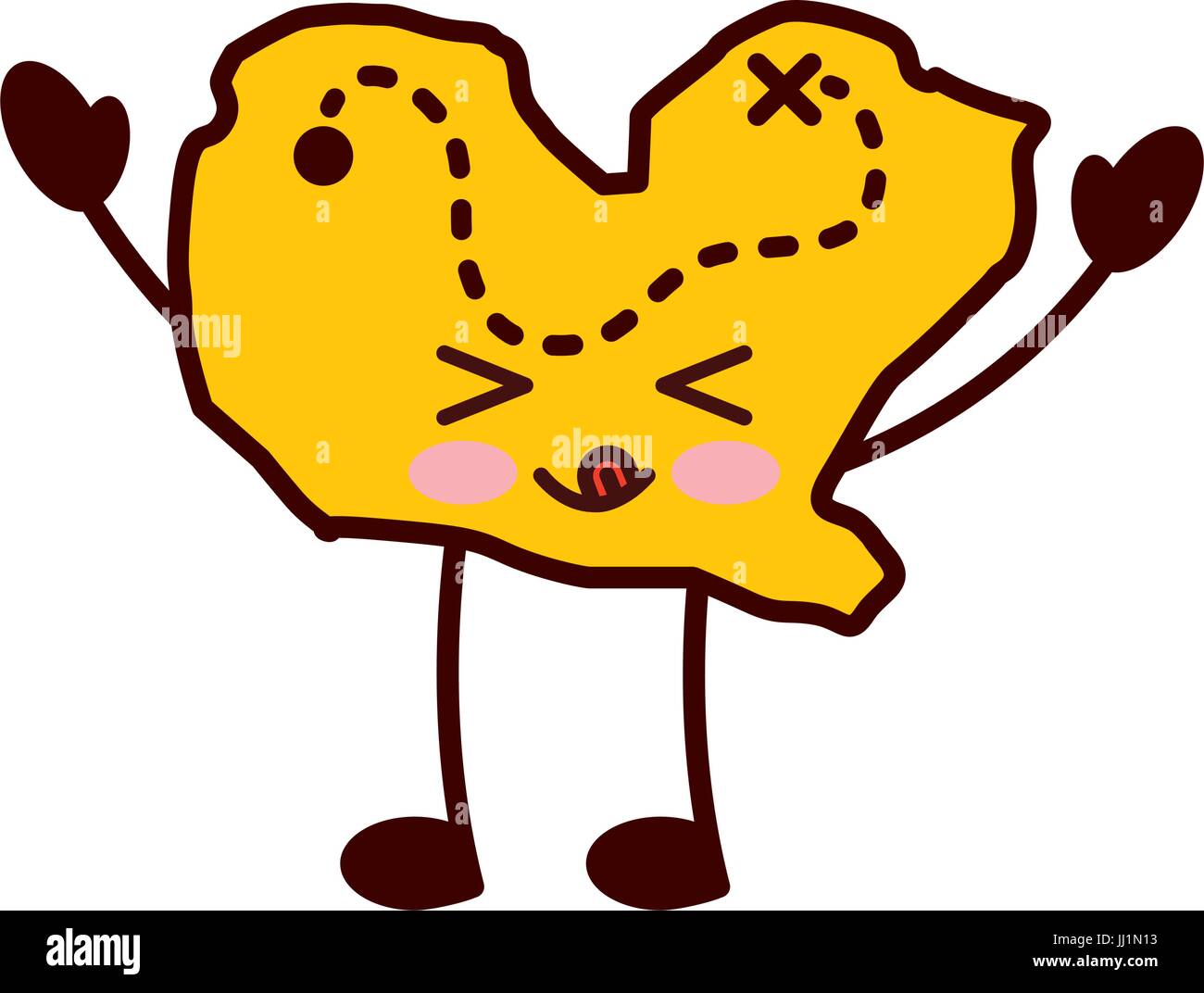 treasure map game kawaii character vector illustration design Stock ...