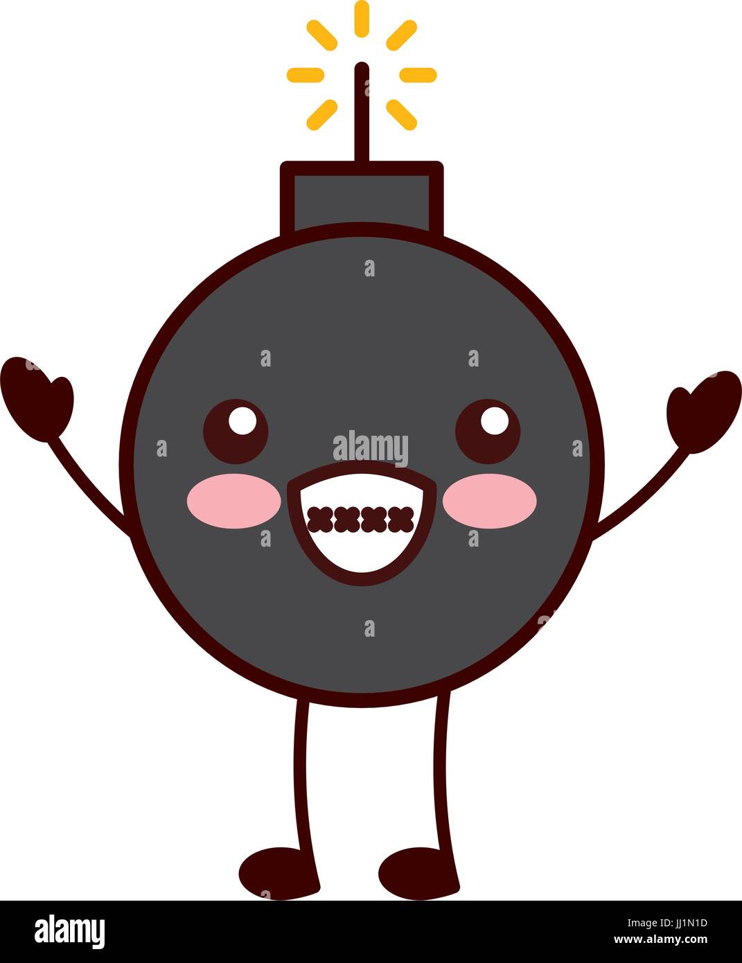 explosive boom kawaii character vector illustration design Stock Vector ...