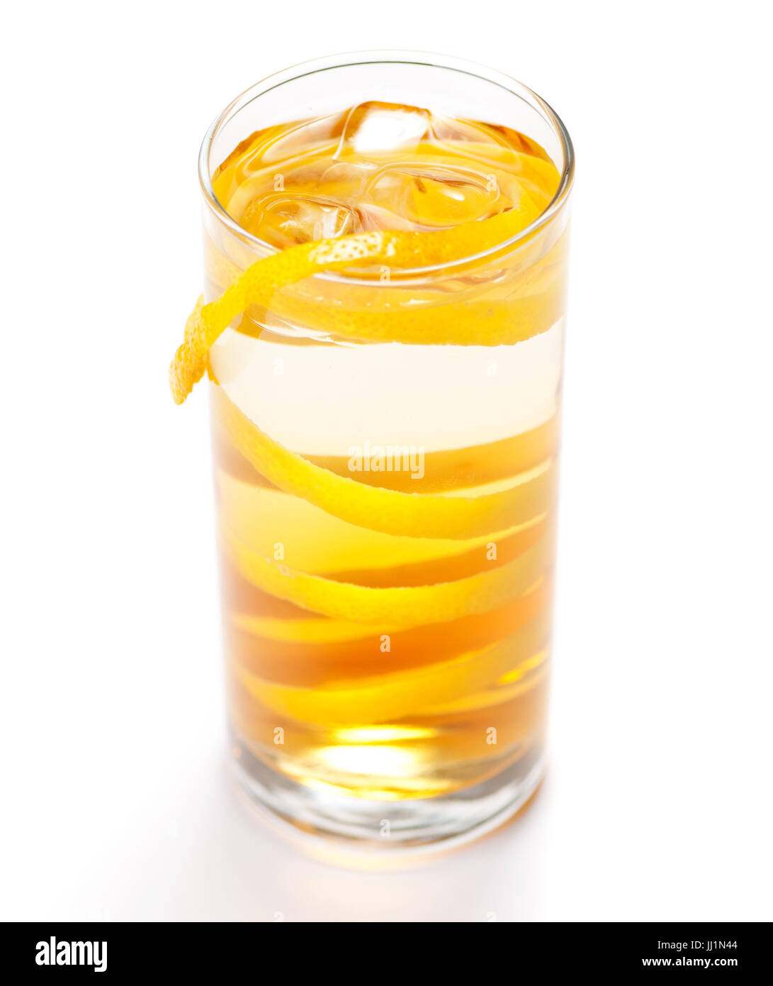 Yellow cocktail in glass Stock Photo - Alamy