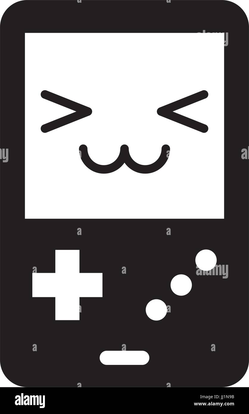 Portable video game console kawaii character vector illustration design ...