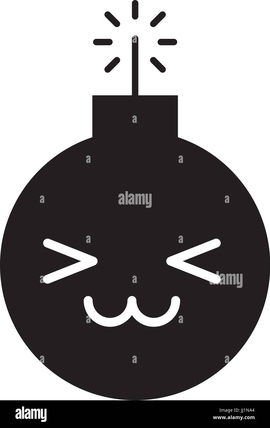 explosive boom kawaii character vector illustration design Stock Vector ...
