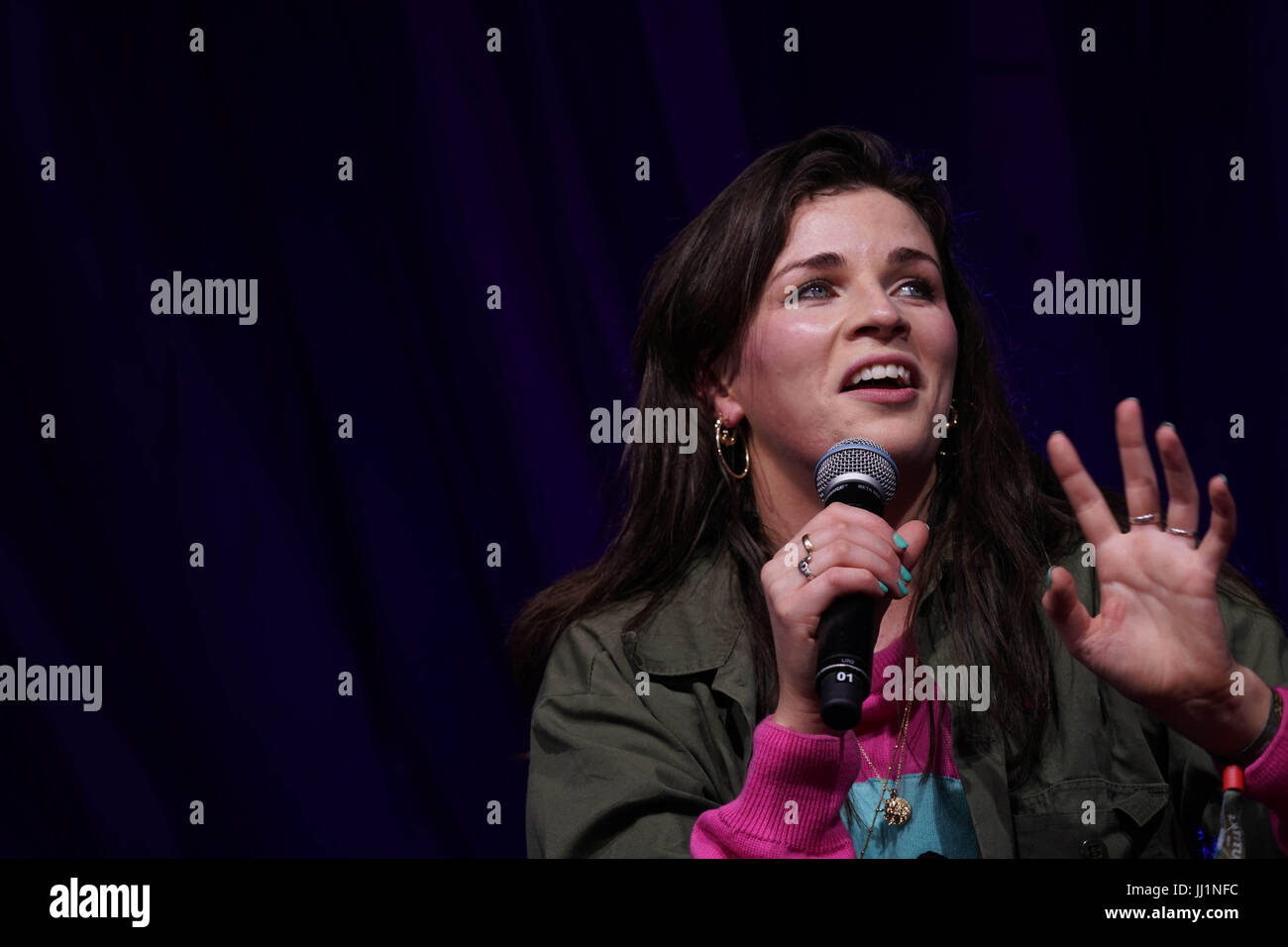 Aisling Bea performing live on the Comedy stage on Day 4 (Sunday) of ...
