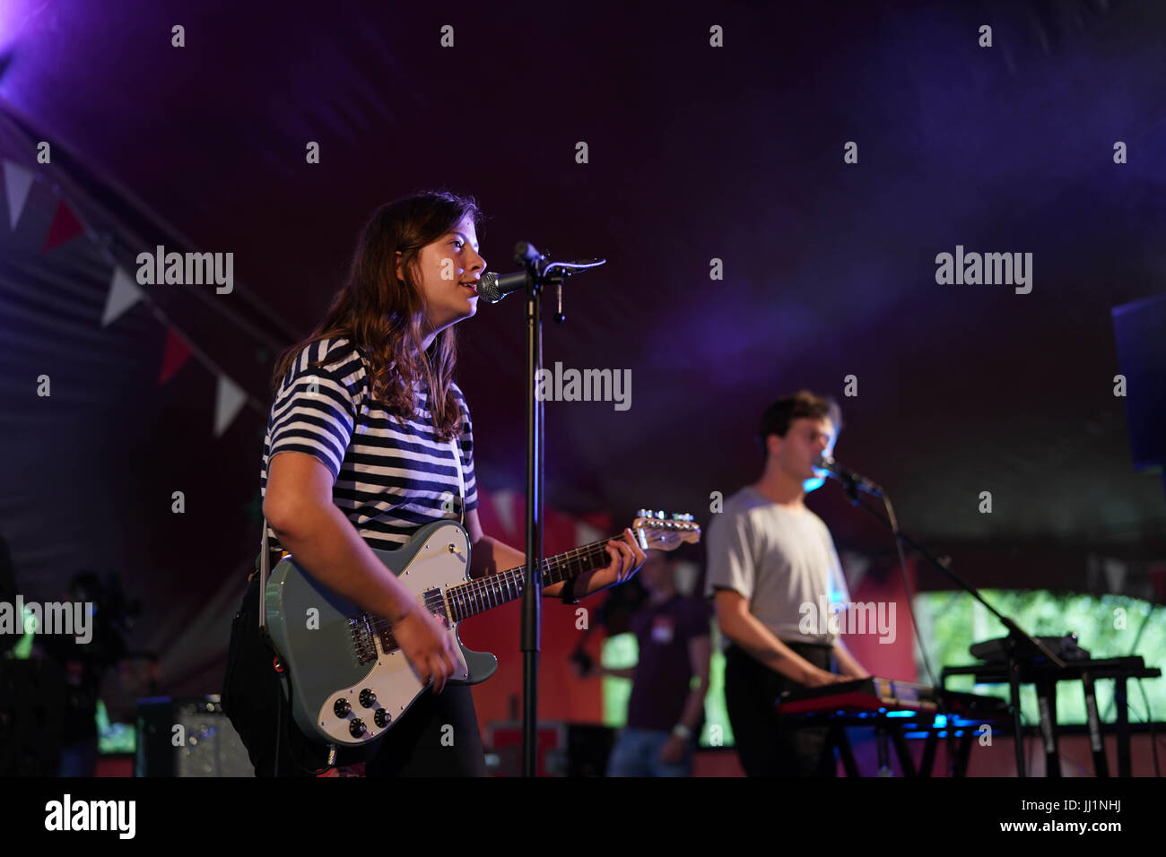 Poppy Hankin of Girl Ray performing live on the Sunrise stage at the ...