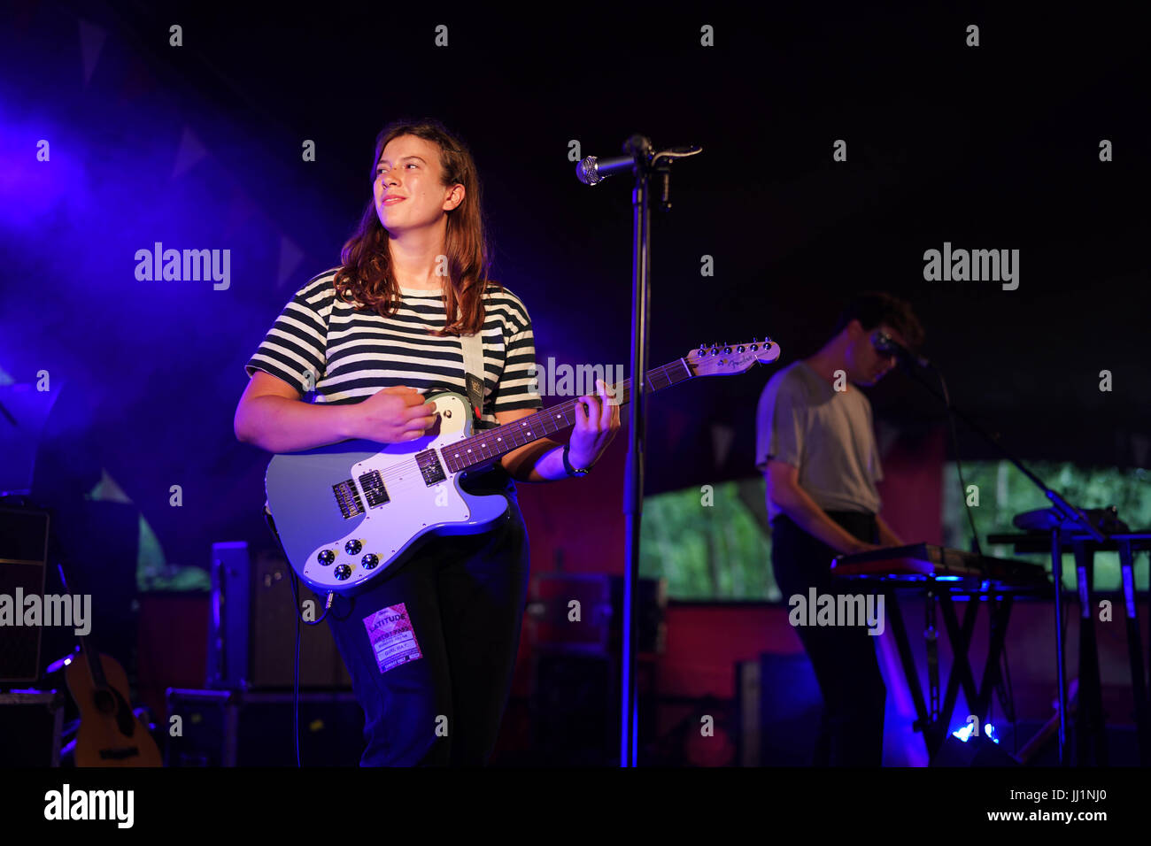 Poppy Hankin of Girl Ray performing live on the Sunrise stage at the ...