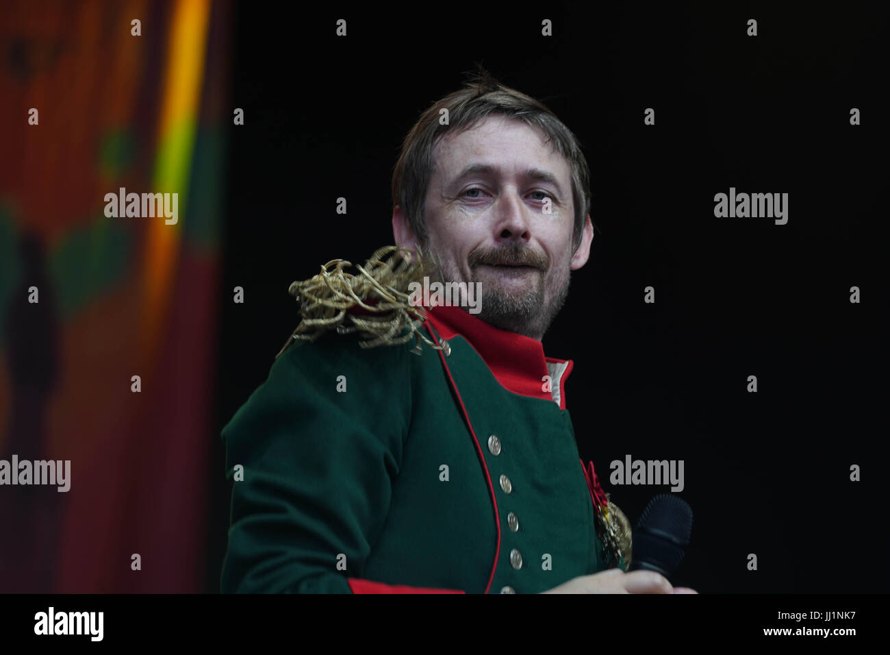 Neil Hannon of Divine Comedy performing live on the Obelisk stage at ...