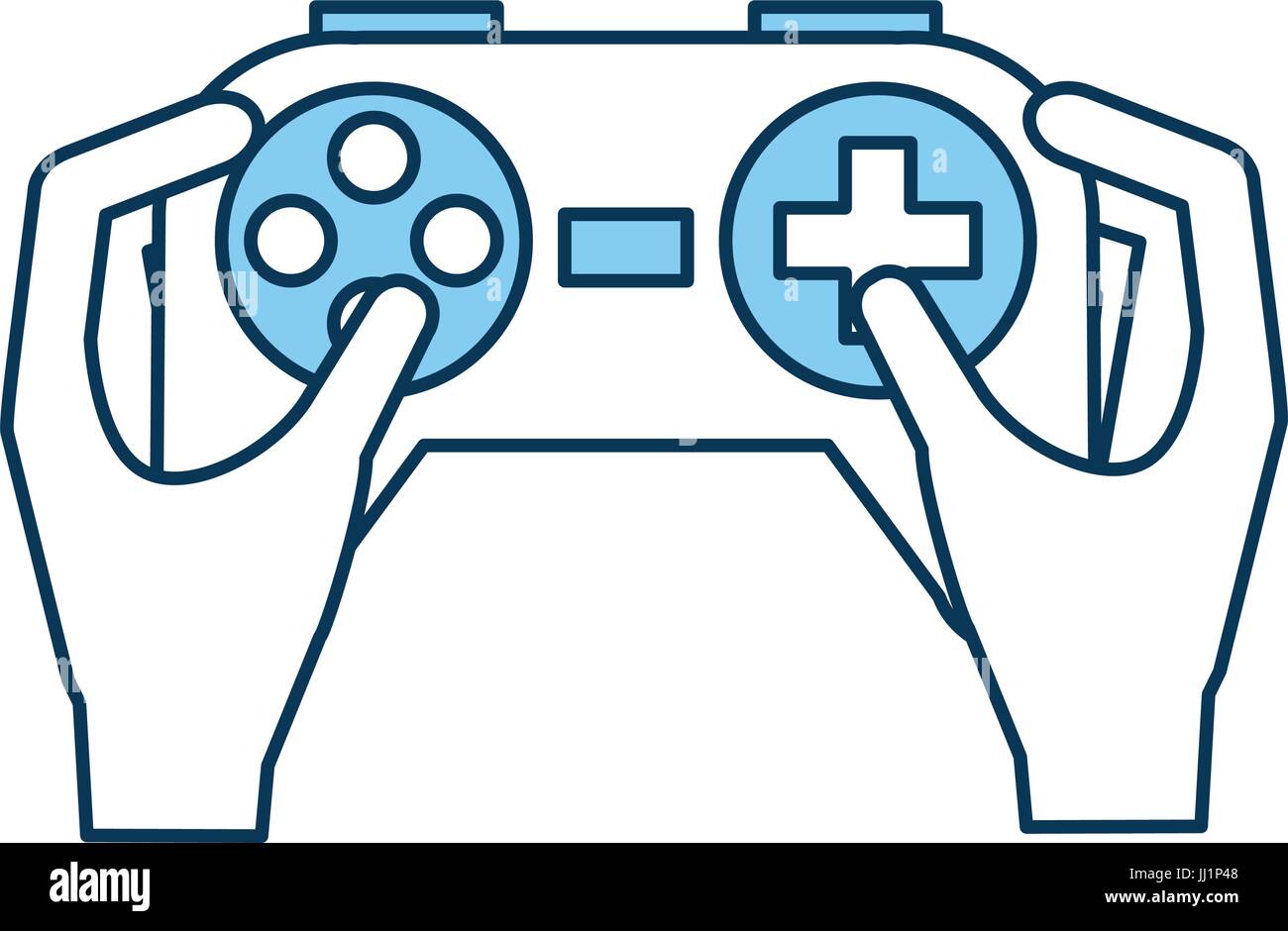 hands with video game control icon Stock Vector Image & Art - Alamy