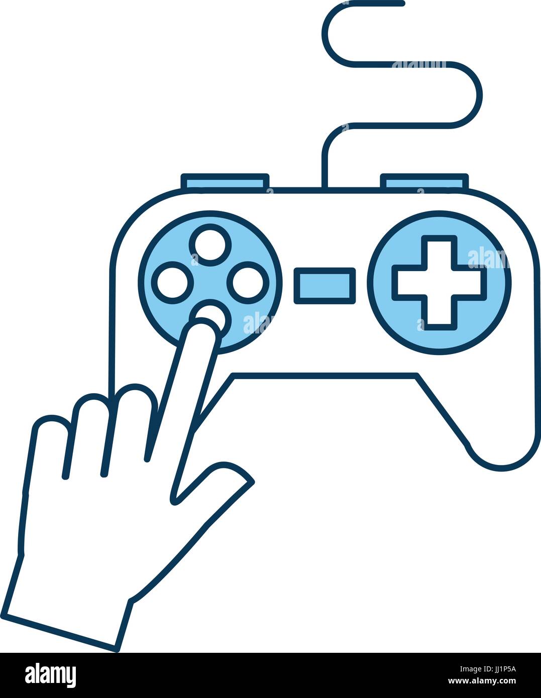 hands with video game control icon Stock Vector Image & Art - Alamy