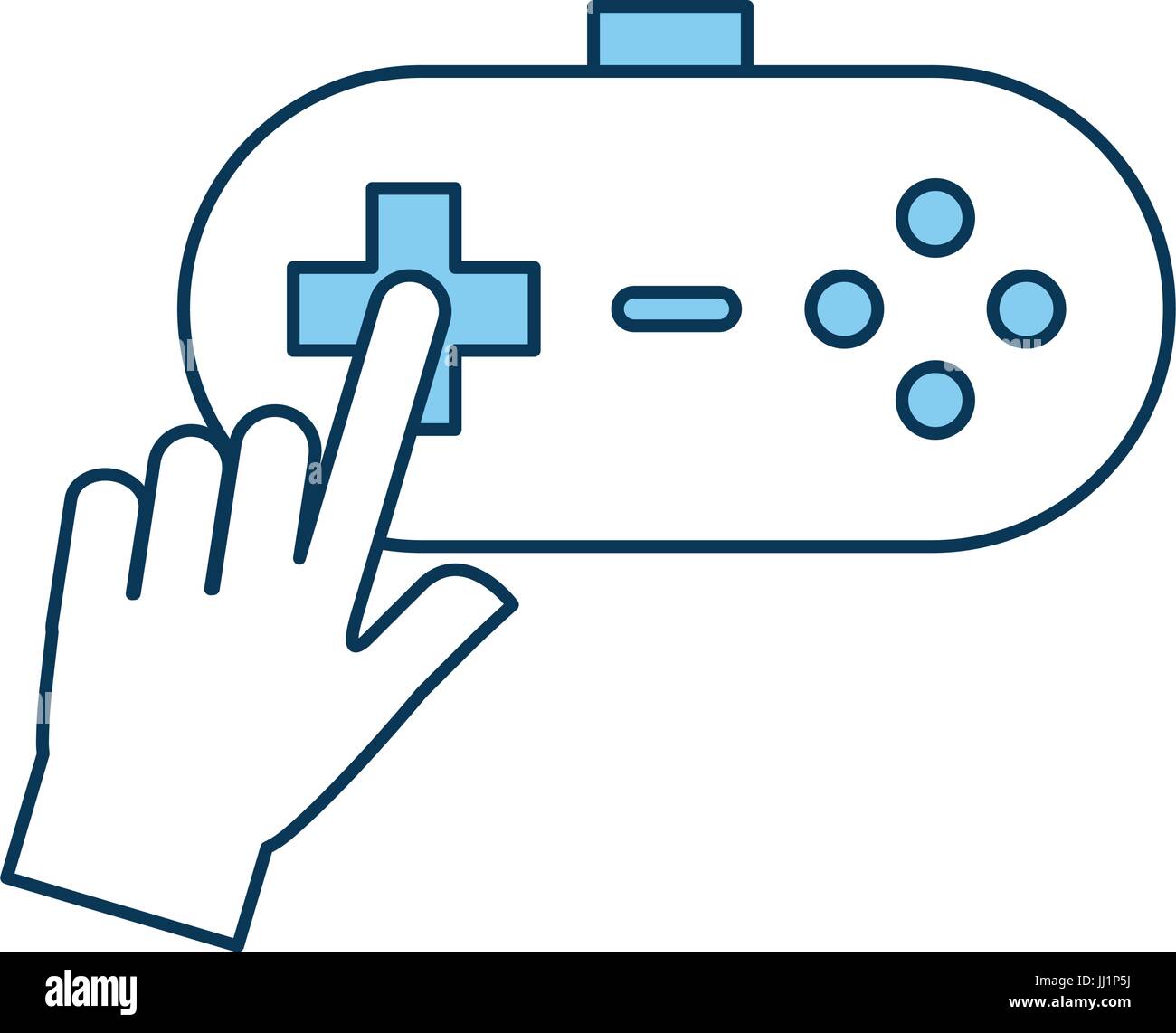 hands with video game control icon Stock Vector Image & Art - Alamy