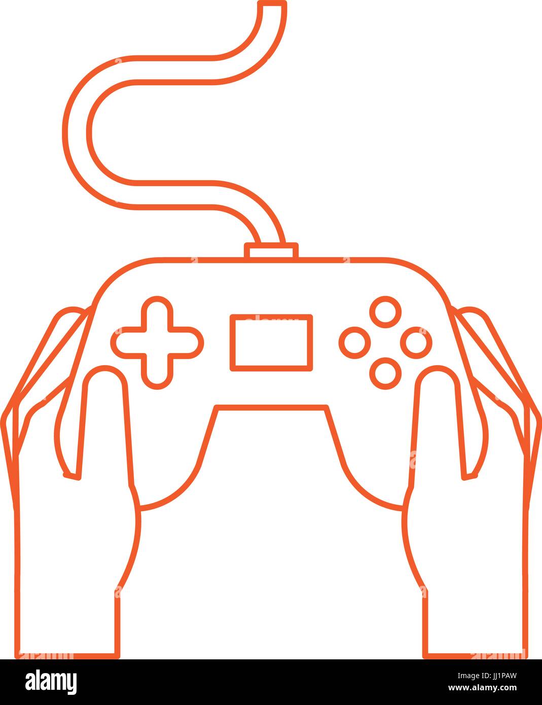hands with video game control icon Stock Vector Image & Art - Alamy