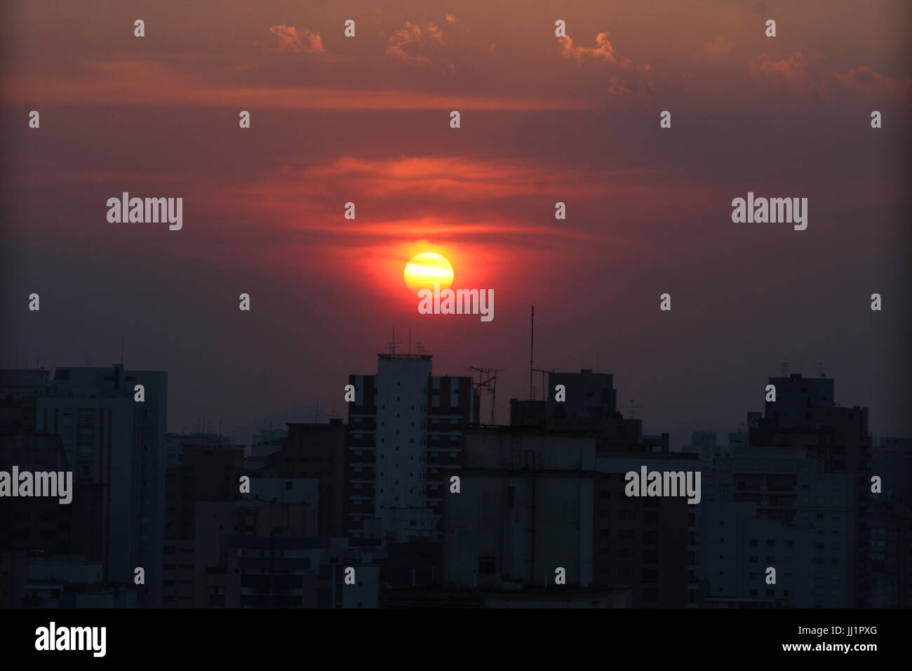 Sunset, City, São Paulo, Brazil Stock Photo - Alamy