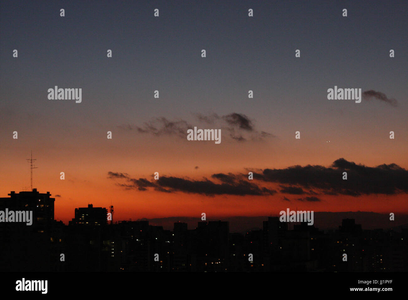 Sunset, City, São Paulo, Brazil Stock Photo - Alamy