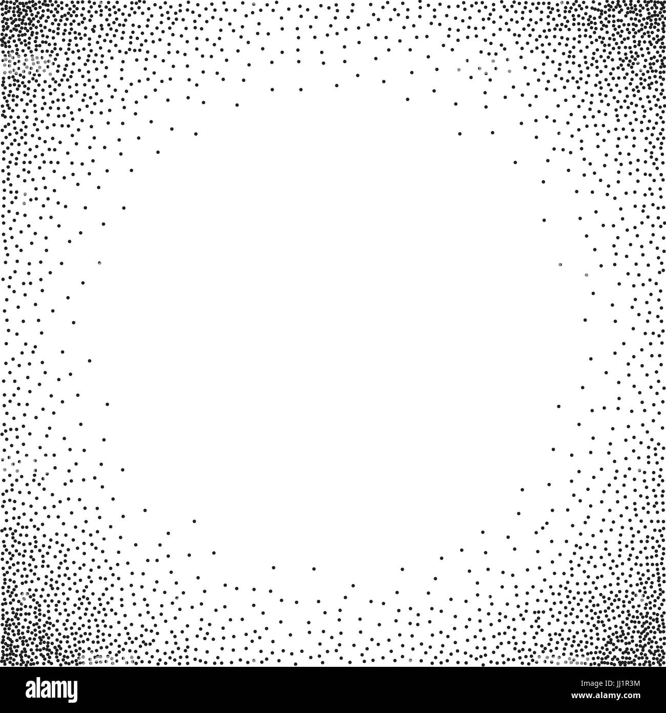 Vector background of dots in the corners of the image. Black digital ...