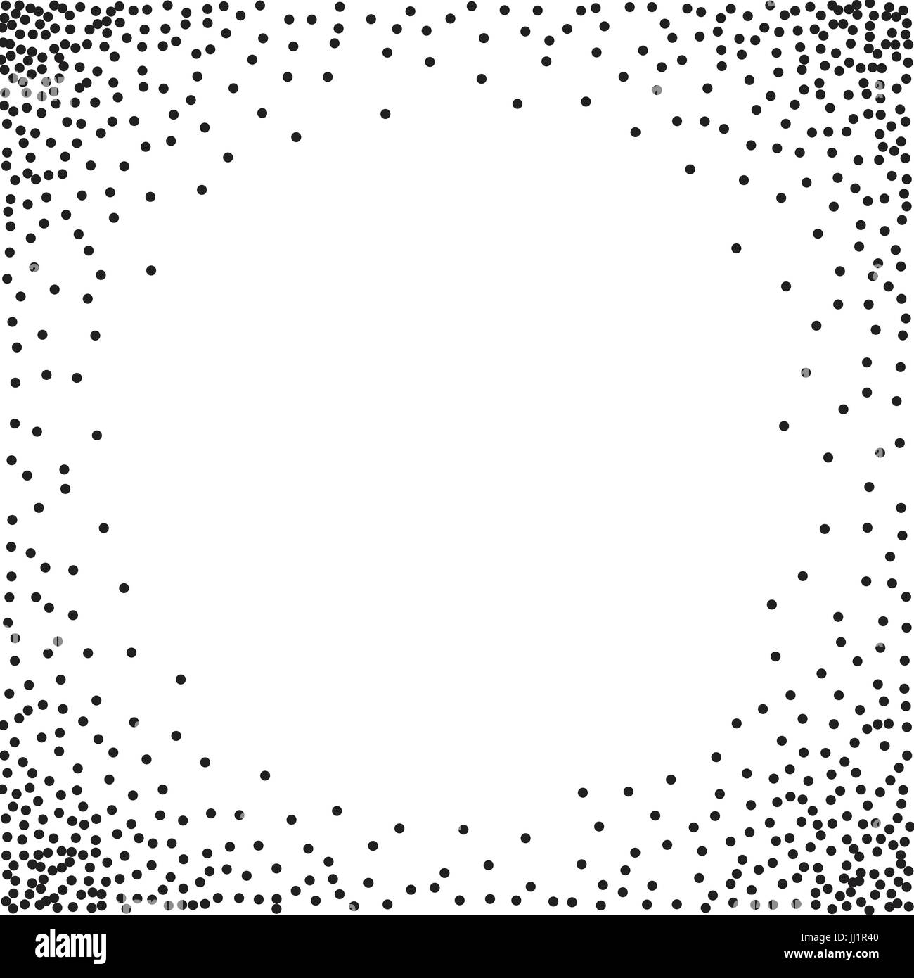 Vector background of dots in the corners of the image. Black digital ...