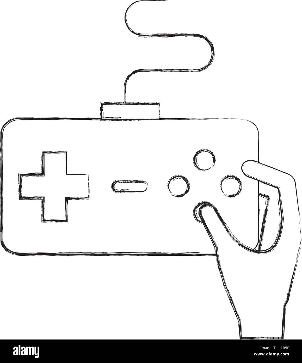hands with video game control icon Stock Vector Image & Art - Alamy