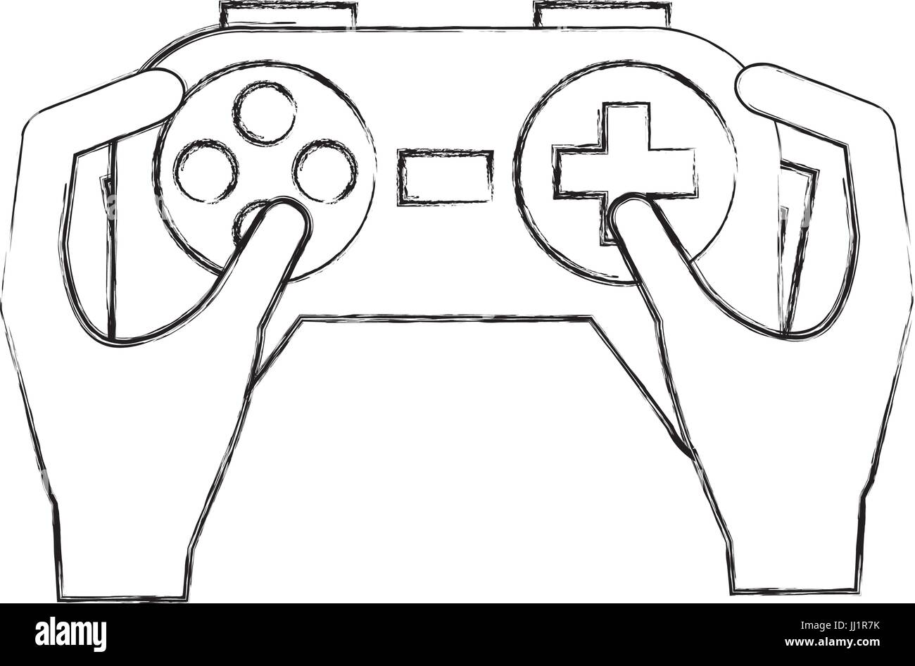 hands with video game control icon Stock Vector Image & Art - Alamy