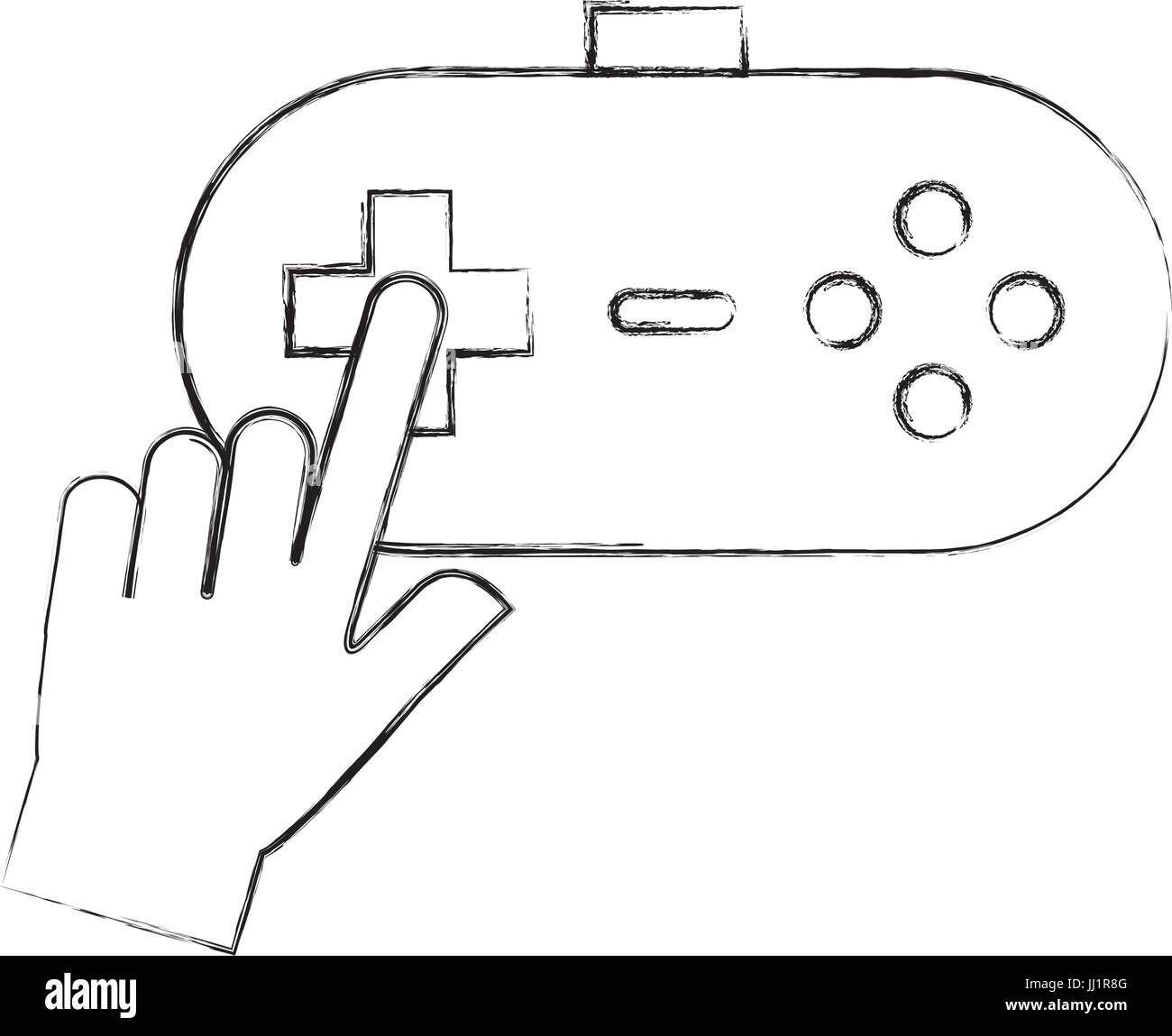 hands with video game control icon Stock Vector Image & Art - Alamy