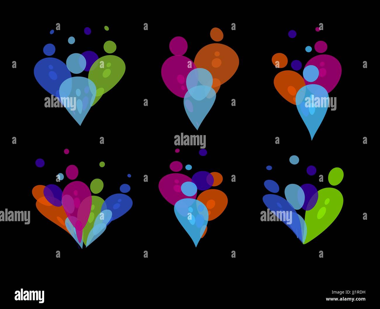 Abstract icons people on Stock Vector Images - Alamy