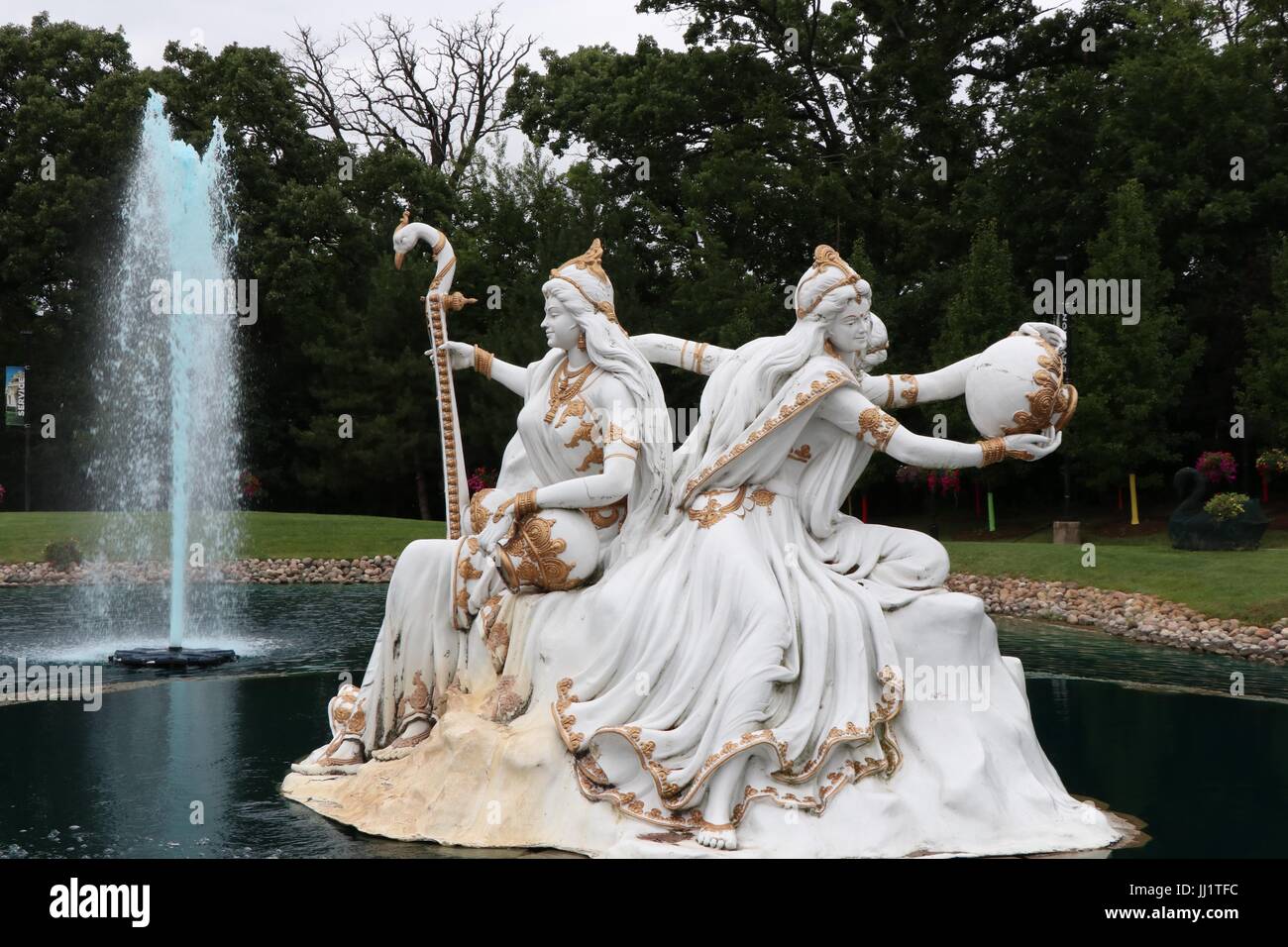 BAPS Shri Swaminarayan Mandir, Chicago Stock Photo - Alamy