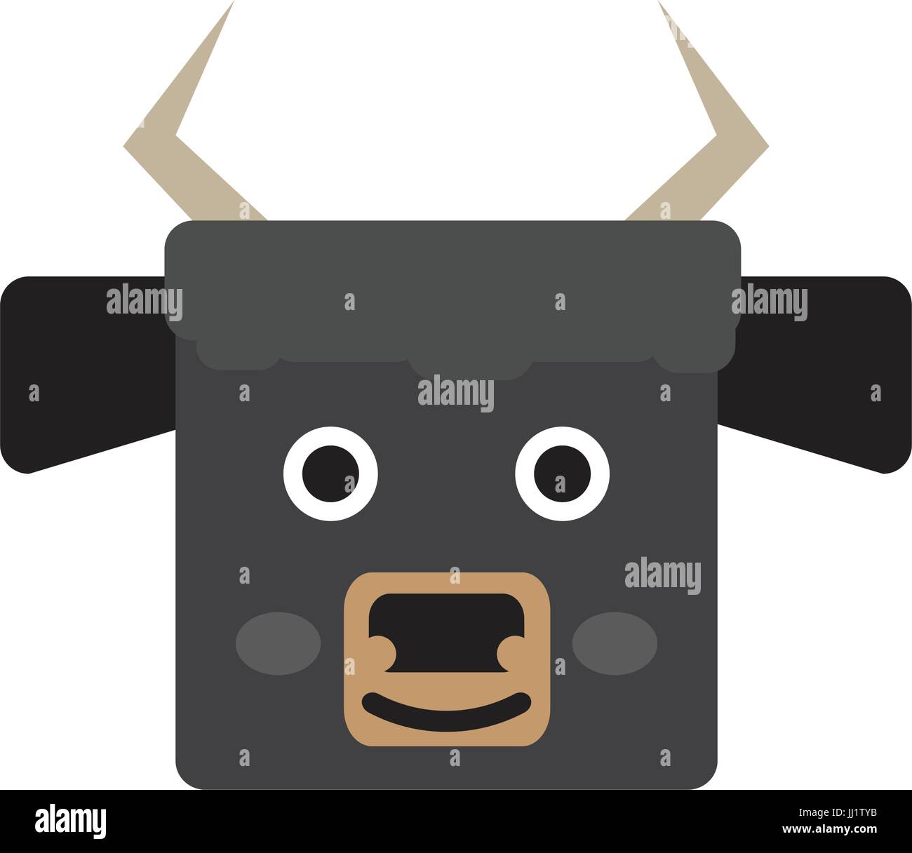 Bull face Stock Vector Images - Alamy