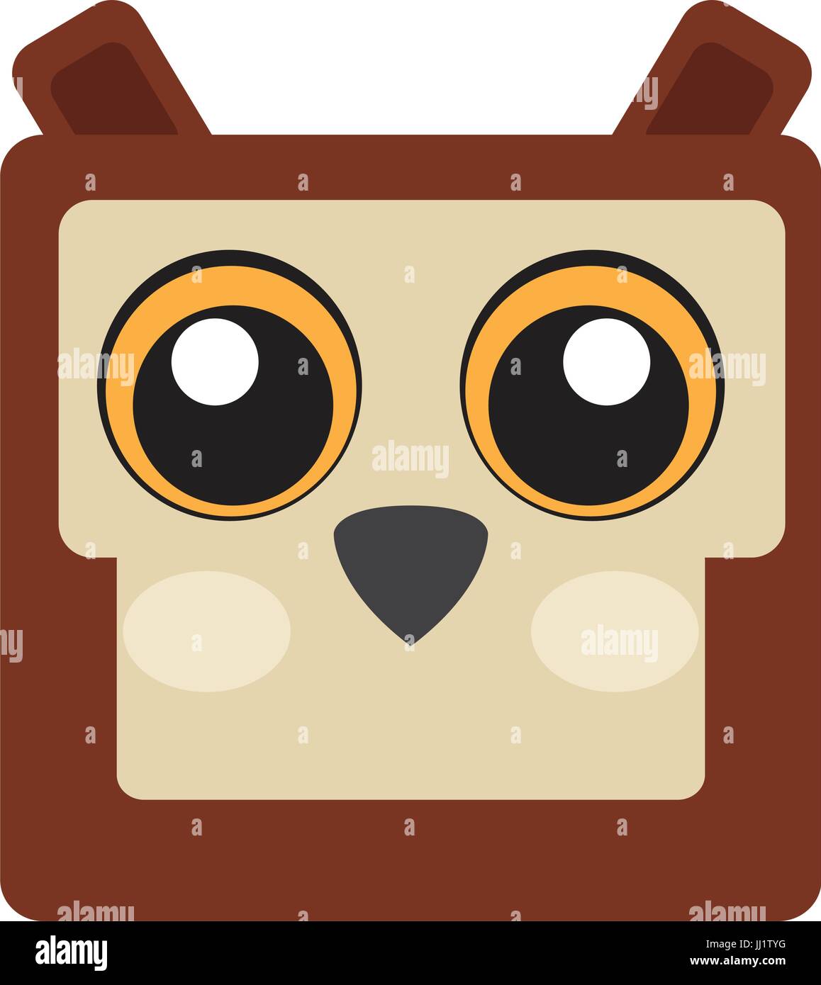 Isolated owl face Stock Vector Image & Art - Alamy