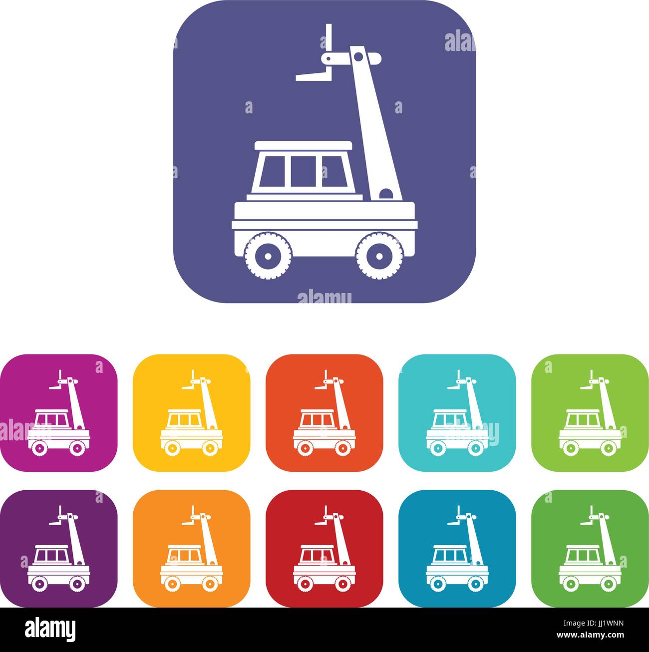 Green cherry picker Stock Vector Images - Alamy