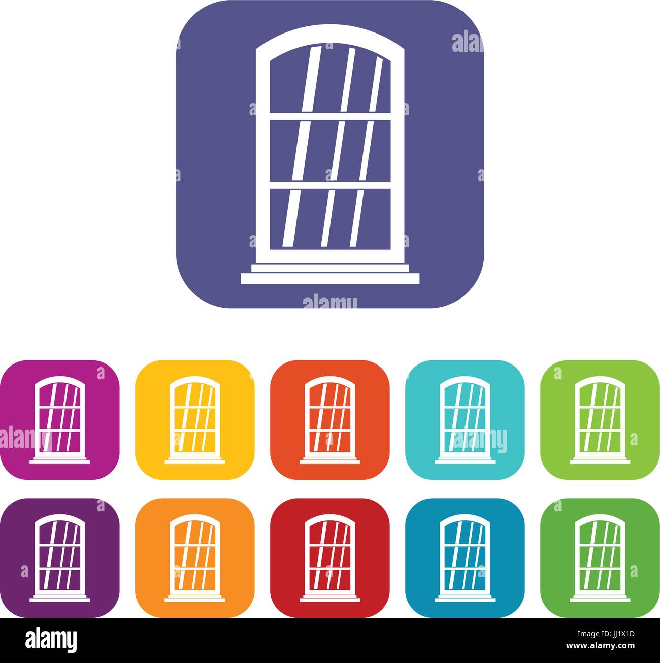 Old narrow window Stock Vector Images - Alamy